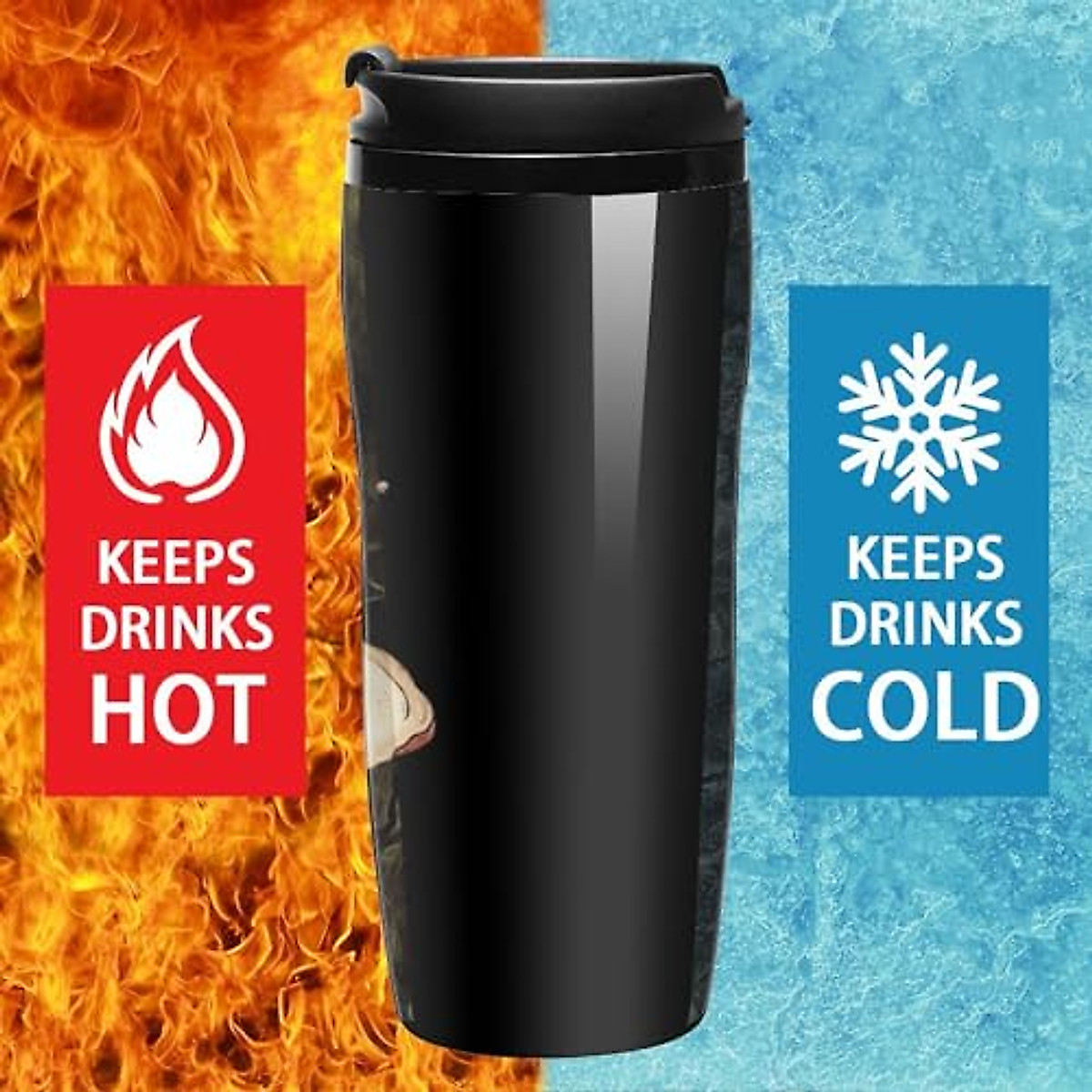 Fried Egg Travel Coffee Mug Reusable Coffee Cup Tumbler with Lid for Outdoor 350ml
