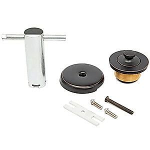 Lift and Turn Twist Bathtub Tub Drain Conversion Kit Assembly, All Brass Construction - Oil Rubbed Bronze
