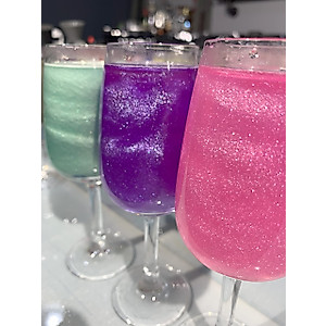 Snowy River Cocktail Sugar & Edible Glitter Pack - Naturally Colored Beverage Rimming Sugar for Cocktails, Margaritas, Drinks, 4oz Sugar & 4g Glitter (Purple)