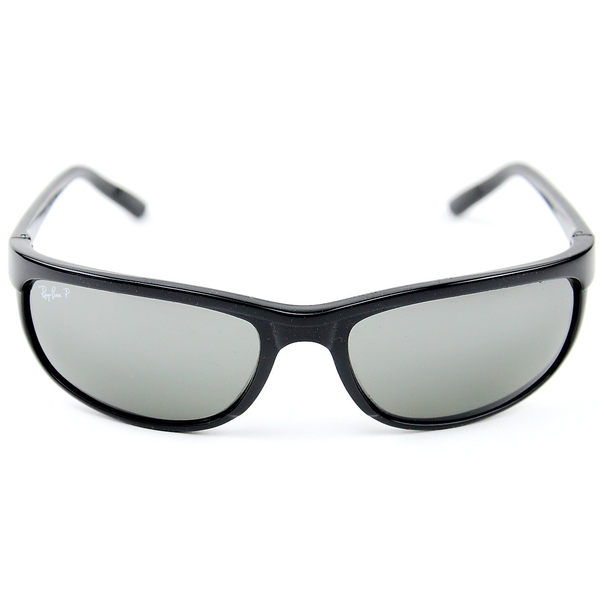 Ray-Ban RB2027 601/W1 PREDATOR 2 Sunglasses Black /Crystal Polarized Mirror Grey Lens., 62