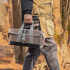 CAMPINGMOON 13.8-inch Bottom Waterproof Outdoor Camping Tent Stakes Hammer Multi-Container Storage Bag B-150C