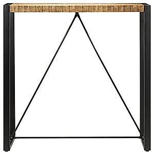 vidaXL Solid Mango Wood Bar Table Household Living Room Dining Room Kitchen Furniture Wooden Vintage Dining Bar Dinner Table Desk 43.3"