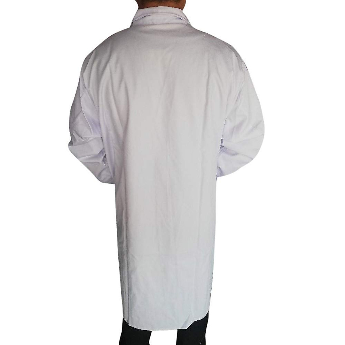 kdhgo Women Men Unisex Long Shirts White Outwear Blouse Lab Coat Long Sleeve With Pockets