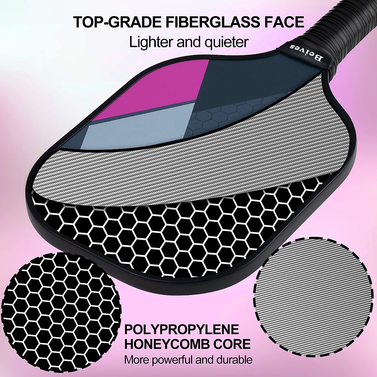 Pickleball Paddles, USAPA Standard Fiberglass Surface Pickleball Paddles Set of 2 or 4 Rackets, Pickleball Set with 4 Pickleball Balls &1 Pickleball Bag, Pickle Ball Paddle Set for Men, Women