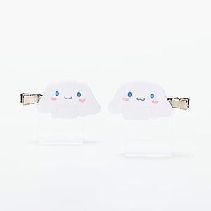 Sanrio N-1606-950181 Cinnamoroll Bangs Clip, Approx. 2.4 x 0.4 x 1.2 inches (6 x 1 x 3 cm), ABS Resin, Set of 2