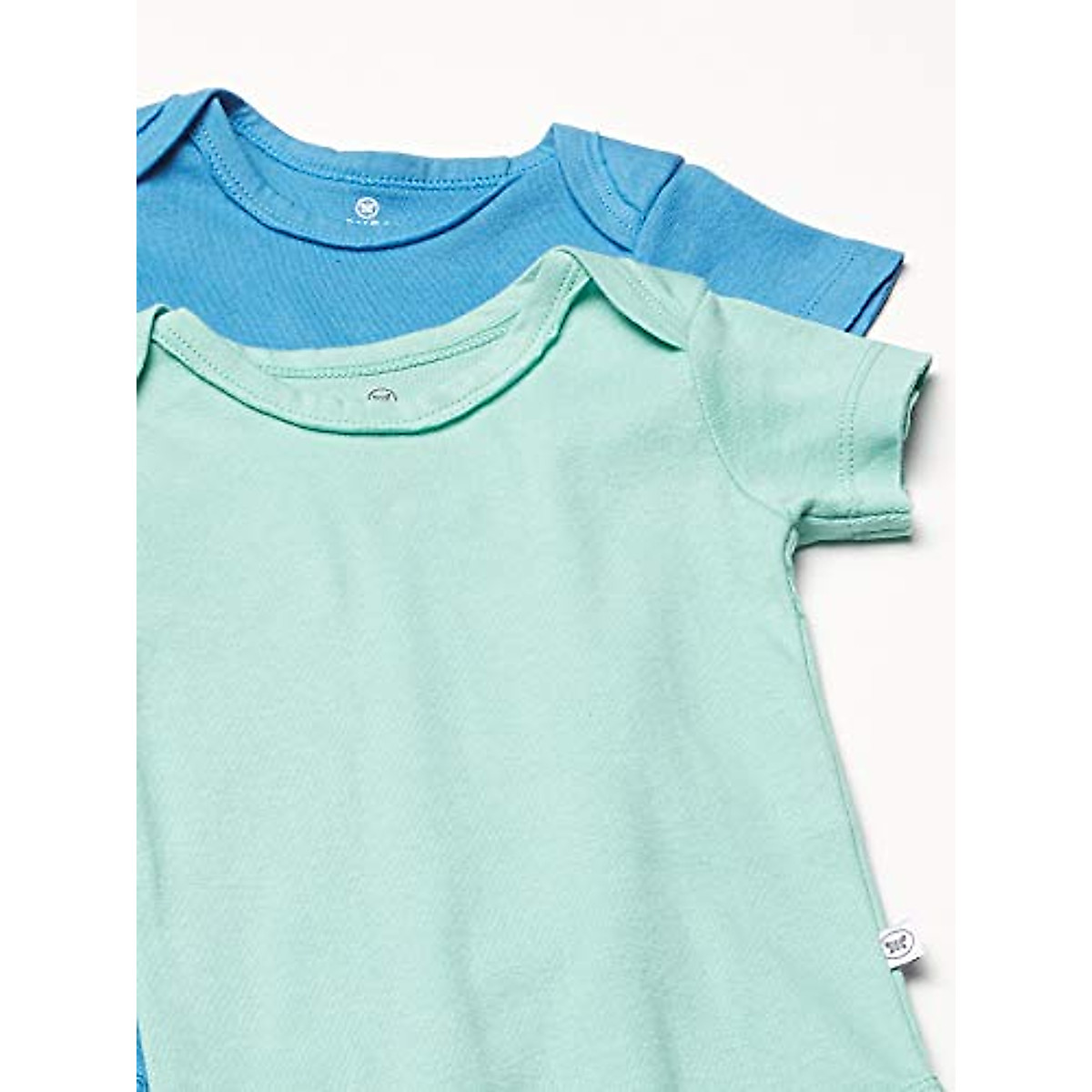HonestBaby 10-Pack Organic Cotton Short Sleeve Bodysuits, Rainbow Boy, 0-3 Months