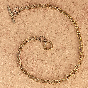 TREEWETO Pocket Watch Vest Chain 14.7 inch (37.5 cm) Gold