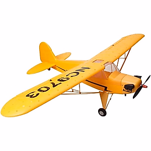 PLRB TOYS RC Hobby Plane, with Brushless Motor RC 5 Channels J3 Aircraft Ready to Fly with 6-axis Stabilizer System for Beginner Practice Wingspan 680mm