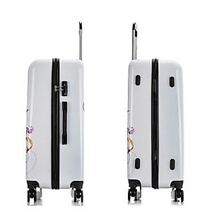 InUSA Fusion Print Luggage with Spinner Wheels | Durable Lightweight Hardside Suitcase | Travel Bag with Handle and Trolley | 28-Inch Large Checked luggage