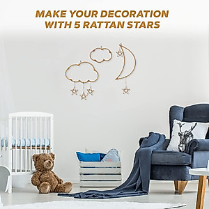 GaiaMade Rattan Nursery Decor, Neutral Theme for Nursery Decorations, Create a Boho Nursery, Playroom Wall Decor, Boho Nursery Decor, Boho Nursery Decor for Girl and Boy, Day Set.…