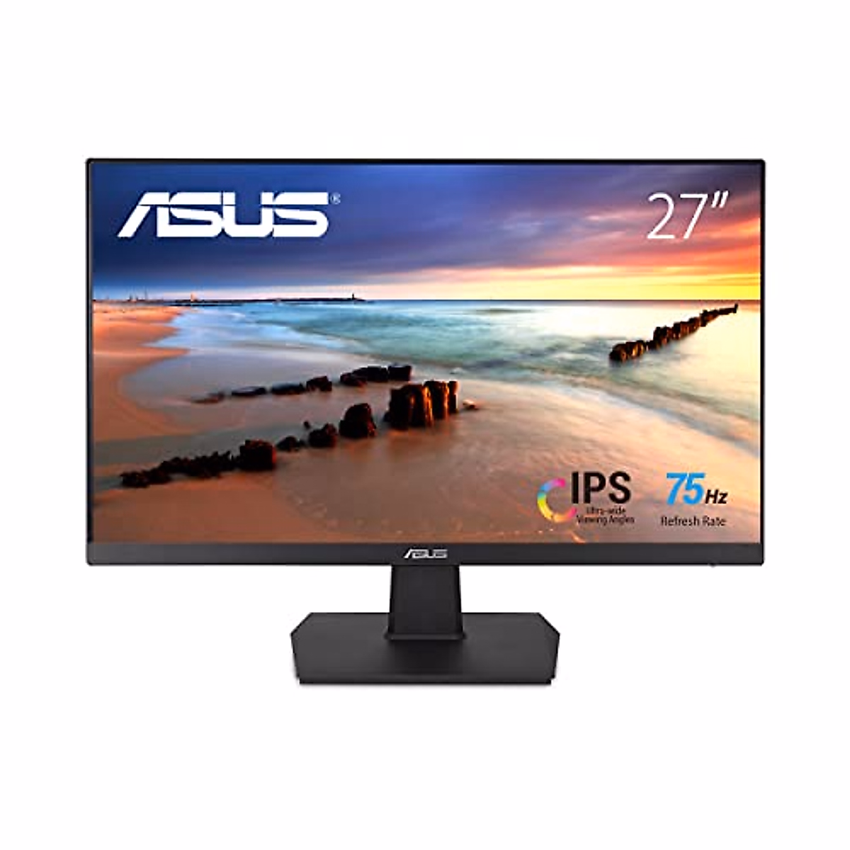ASUS VA27EHE 27” Eye Care Monitor Full HD (1920 x 1080) IPS 75Hz Adaptive-Sync HDMI D-Sub Frameless,Black