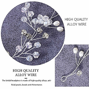 Yean Wedding Hair Vine Long Bridal Headband Hair Accessories for Bride and Bridesmaid (100cm / 39.3inches) (Silver)