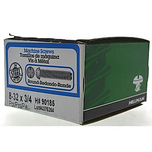 The Hillman Group 90185 8-32-Inch x 3/4-Inch Round Head Combo Machine Screw, 100-Pack, Zinc