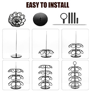 Eastsign Coffee Pod Holder, Coffee Pod Organizer Compatible with 36 K-Cup Pods, Coffee Pod Holder for Counter, Detachable Organizer for Countertop, Spins 360-Degrees