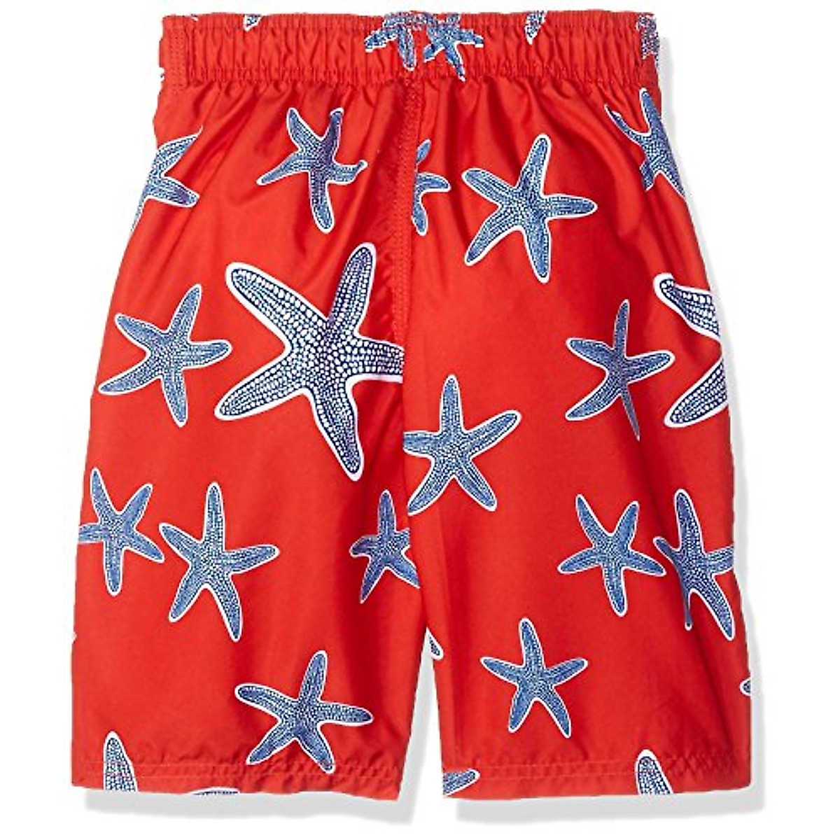 Kanu Surf Boys' Reflection Quick Dry UPF 50+ Beach Swim Trunk, Starfish Red, 10/12