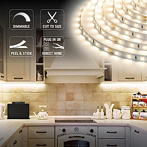 Armacost Lighting 421502 Ribbon Flex Home LED Tape Light Kit, 16 ft, AC Dimmable (3000K) 300 LED Lights