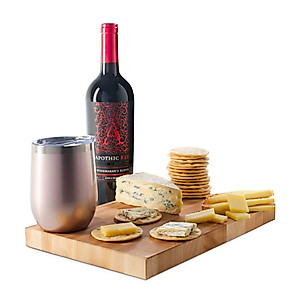 Rose Stainless Steel Wine Glasses with Lid - 12 oz Double Wall Insulated Outdoor Wine Tumblers - 100% Unbreakable - Wine Tumbler Set for Outdoor : Wine, Coffee & Camping (2)…