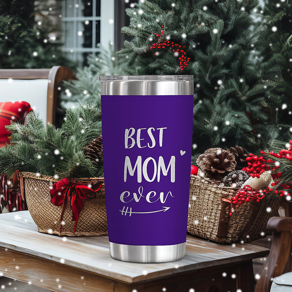 TEEZWONDER Gifts For Mom From Daughter Son - Mothers Day, Christmas, Valentines Day, Birthday Gifts For Mom, Mother Gifts, Mom Gifts Idea, First Mom, New Mom Gifts - Mom 20 Oz Laser Engraved Tumbler