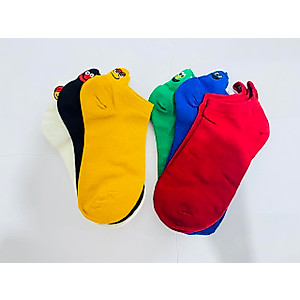 Low cut casual socks for women, Fashion Patterned Fun Cotton Socks Novelty Ankle Socks 6 Pairs