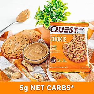 Quest Nutrition Protein Cookie, Peanut Butter,2.04 Ounce, Pack of 12