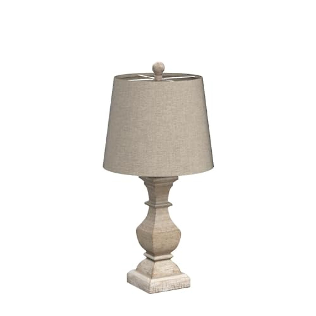 PoKat 20.5" Mid Century Table Lamp Sets of 2 for Living Room Retro Style Farmhouse Table Lamp for Bedroom Classic Beige Resin Bedside Night Light Lamps