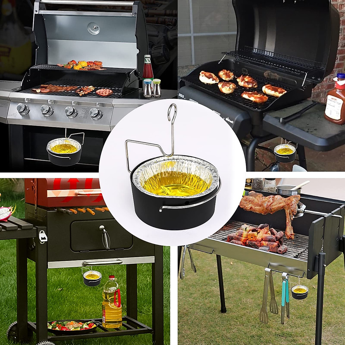 Uniflasy Grease Cup and Grease Clip fits CharBroil Gas Grill, with ...