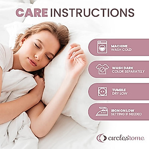 CirclesHome Body Pillow Protectors (20 X 55) - 100% Zippered Cotton Body Pillow Covers - Extra Long Zippered Pillowcase - Protects Pillows from Dirt, Dust and Debris (Body- Set of 2 - 20x55)