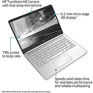 HP Newest 2021 14" Diagonal HD Laptop PC, Intel Core i5-1035G1 Processor, Intel UHD Graphics, 8GB SDRAM, 256GB SSD, 802.11ac, Bluetooth 5, HDMI, Windows 10, Natural Silver W/ Valinor Accessories