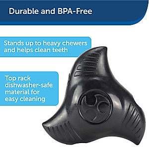 PetSafe Squeak ‘n Treat Ninja Star Dog Chew Toy - Durable Rubber Puzzle Toy for Extreme Chewers