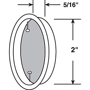 Prime-Line MP7206 Mortise Closet Door Pull, 5/16 In. Depth x 2 In. Outside Diameter (5 Pack)