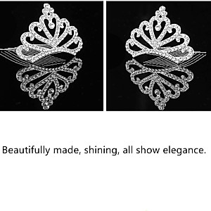 Princess Tiara Comb, 2PCS Mini Crown Rhinestone Hair Comb, Flower Girls Crystal Rhinestone Crown Hair Comb Hair Accessories(silver)