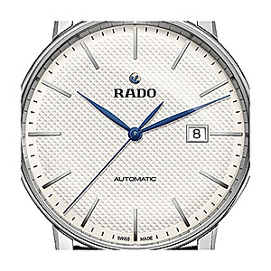Rado Men's Coupole Classic Leather Swiss Automatic Watch, White (R22876015)