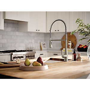 Moen 87814SRS Essie One-Handle High Arc Pulldown Kitchen Faucet, Spot Resist Stainless