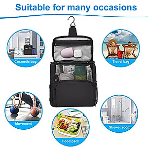 Conliga Portable Shower Caddy ， (Updated Version, Full Size Bottle Compatible), Hanging Toiletry Bag， Large Capacity，Water-resistant Easy Dry
