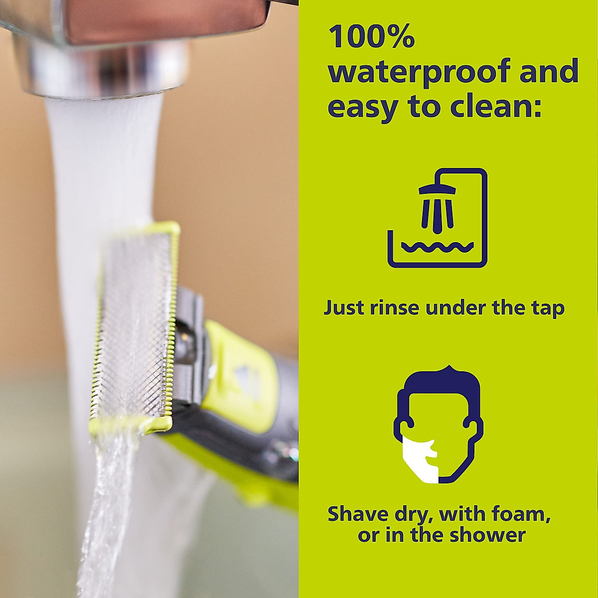 Philips Norelco OneBlade, Hybrid Electric Trimmer and Shaver, QP2520/70