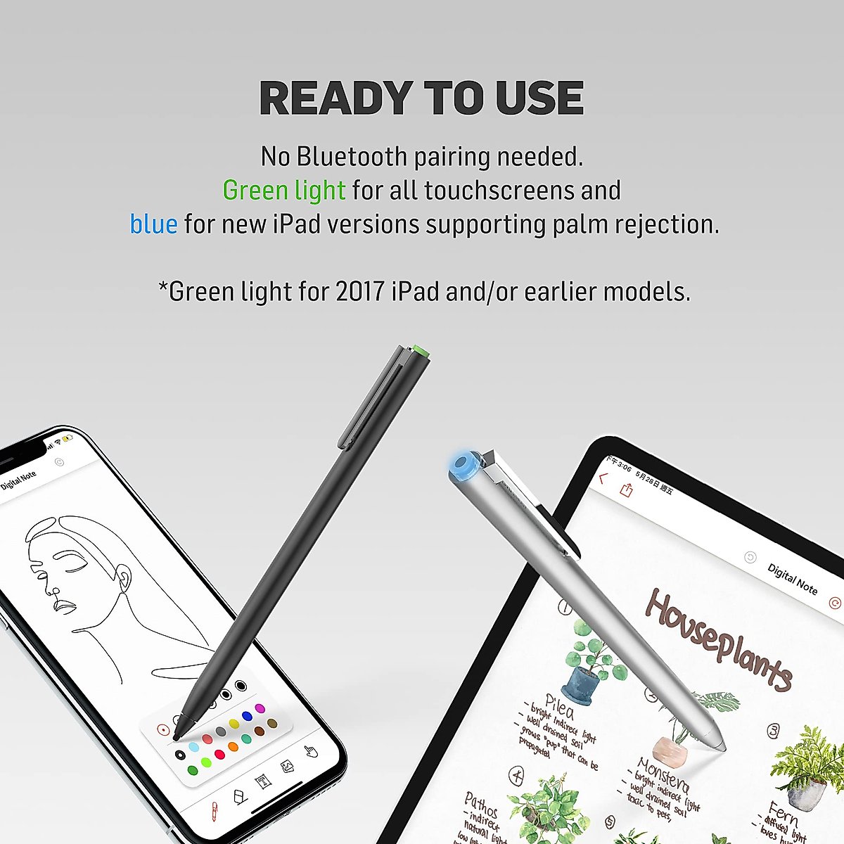 Adonit Dash 4, Multi-Device Stylus for iPad and Touchscreen, Duo Mode Active Digital Pencil with Palm Rejection, Compatible with iPad, iPhone, Android, and More- Graphite Black