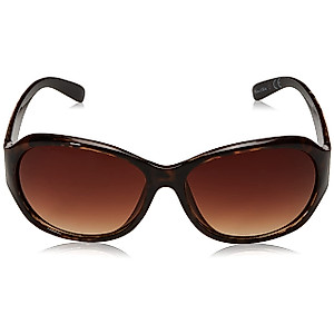 Nine West Women's Lucky Sunglasses Oval, Tortoise, 55 mm