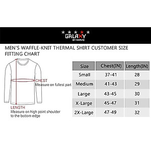 Galaxy by Harvic Mens Crew Neck Thermal Shirt (Multiple Sizes/Colors) Heather Grey