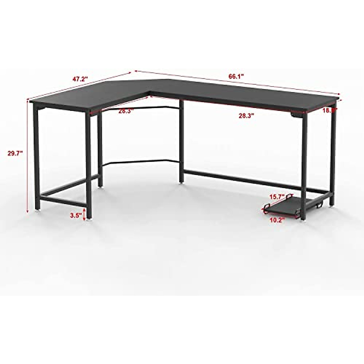 L Shaped Gaming Desk Computer Desk for Office/Writing Corner Desk for Small Space(Ship from US)