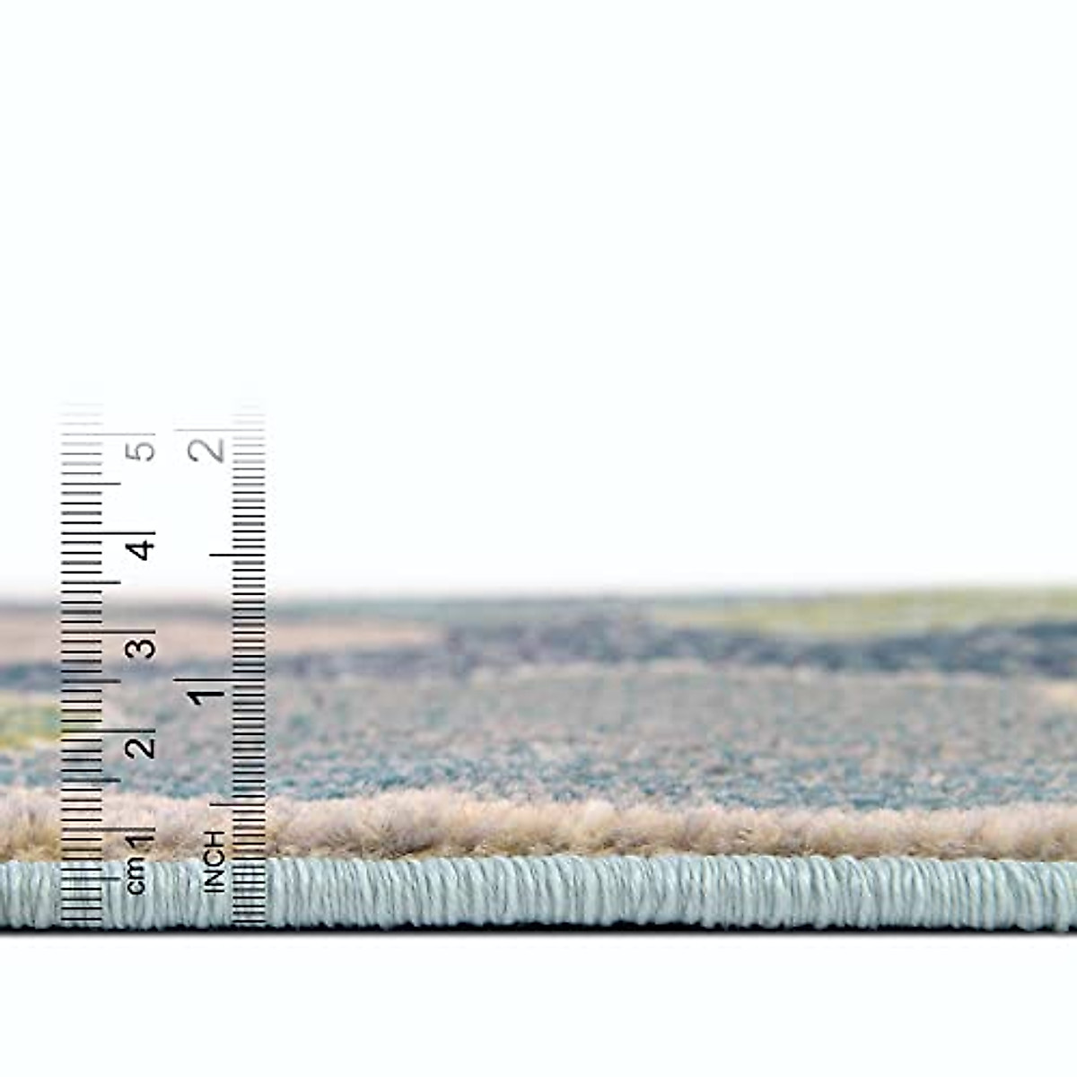 Unique Loom Chromatic Collection Modern Bokeh & Vibrant Abstract Area Rug for Any Home Décor, 8 ft x 10 ft, Navy Blue/Beige