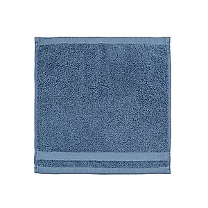 MARTHA STEWART 100% Cotton Bath Towels Set - 6 Piece Set | 2 Bath Towels - 2 Hand Towels - 2 Washcloths | Quick Dry Towels | Plush Towels | Absorbent | Ideal For Everyday Use | Blue Towels
