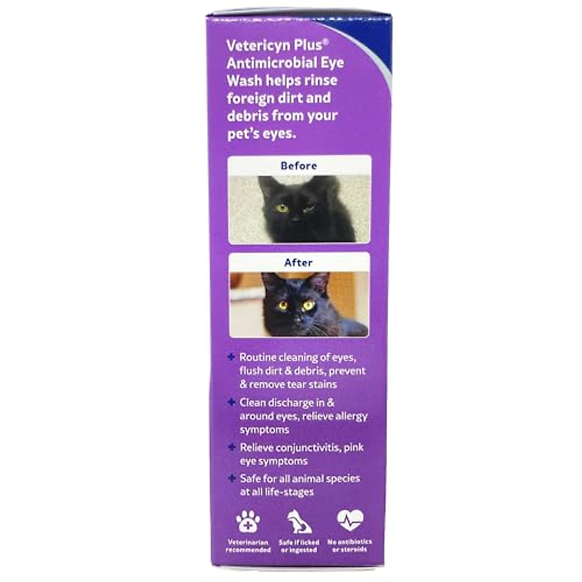 Terramycin eye ointment for cats, dogs & horses 1/8oz with Vetericyn Plus Eye Wash 3oz and OptixCare 50ct Eye Wipes Tear Stain Remover - Eye drops for infection Complete Ophthalmic Master Set