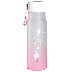 Grebest 19 oz Leakproof Water Bottle, Water Cup Wide Mouth PC Unbreakable Lidded Drinking Jug Household Supplies for Home,School,Office, Gym, Outdoor