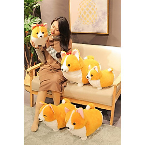 123Arts Cartoon Corgi Dog Soft Plush Throw Pillow Animal Pillow Plush Toy