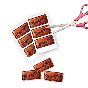 Jean Pocket Mold Freshie Patches | 150 Pack | 3 Patches Per 3.5 x 2.0" Business Card | Patch Embellishment for Silicone Bead | Brown Leather Design (DIY Cut-Out Patch)