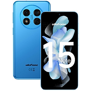 Ulefone Unlocked Phone, Note 15 Android Phones, 2GB+32GB, 6.22" IPS Full-Screen, 4000mAh Battery, 8MP AI Camera, Triple Card Slots, Dual 3G Cell Phone Unlocked, Face Recognition, Type C- Blue