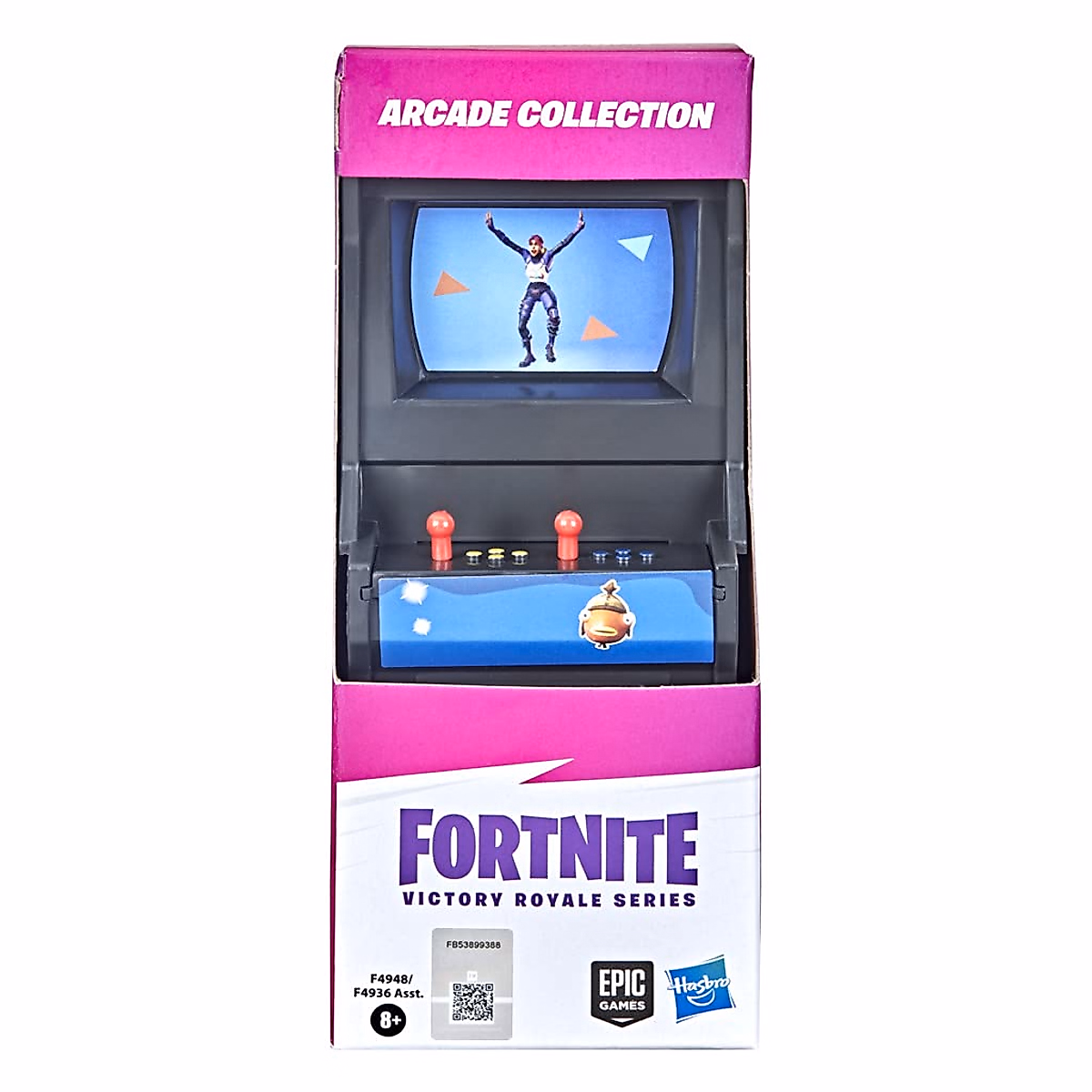 Fortnite Victory Royale Series Arcade Collection Orange Arcade Machine Collectible Toy with Accessories - Ages 8 and Up, 6-inch