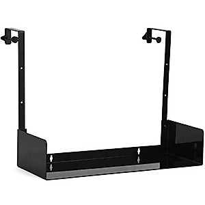 Wallniture Bali Bookshelf and Home Office Desk Organizer Tray, Black Cube Storage Organizer