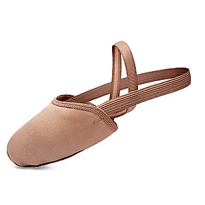 Stelle Half Soles Dance Shoes Women Men Canvas Lyrical Pirouette Ballet Shoes Turners Dance Shoes for Contemporary (Tan, 7.5/8.5)