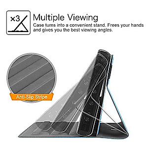 Fintie Protective Case for Nintendo Switch - [Multi-Angle Viewing] Ultra Slim Vegan Leather Play Stand Cover with Elastic Strap for Nintendo Switch 2017 - Royal Blue